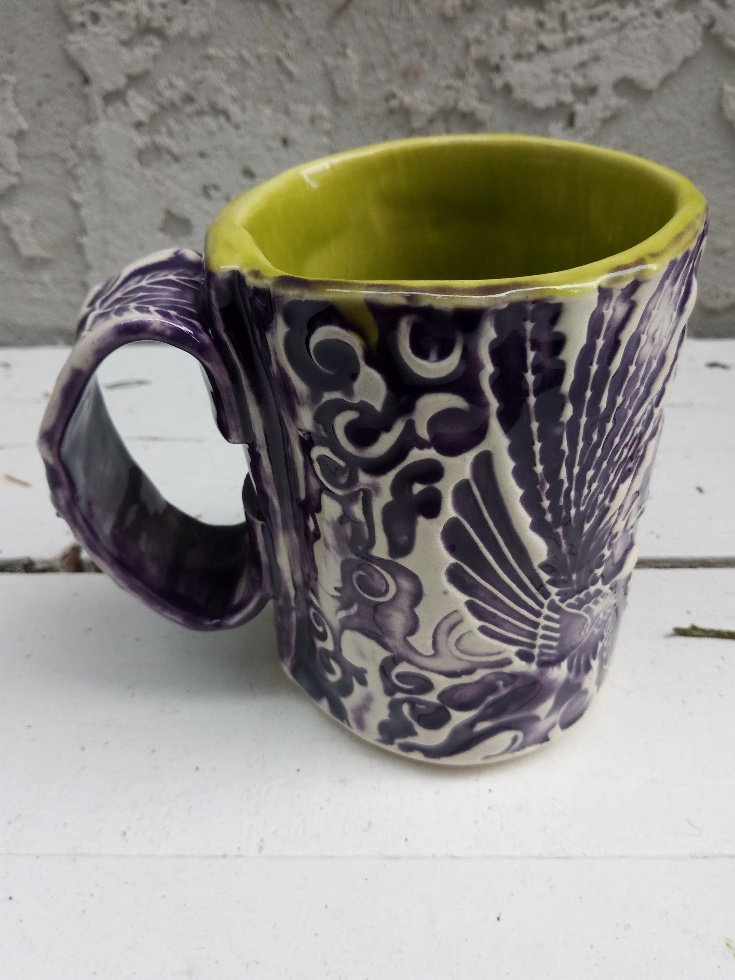 Embossed Floral Mug, Violet | MiraSol Studio